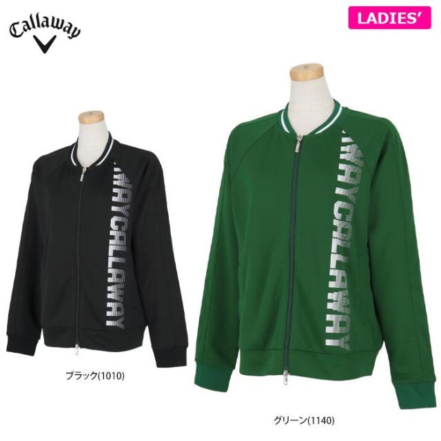 [50％OFF] ゴルフウェア　キャロウェイ レディース ドットロゴプリント ダンボールスウェット 長袖 フルジップ ブルゾン C24217201 [2024年秋冬モデル]
