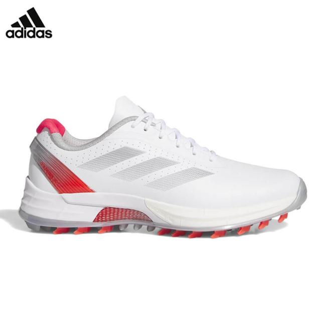 ゴルフシューズ アディダス レディース スパイクレス W ADIZERO ZG アディゼロ ゼッドジー 25 NLK63 IH9889 フットウェアホワイト/シルバーメタリック/ルシッドレッド [2025年モデル]