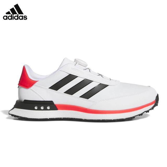 ゴルフシューズ アディダス メンズ S2G SL BOA ボア 24 スパイクレス MDK92 JI4033 フットウェアホワイト/コアブラック/ルシッドレッド [2025年モデル]