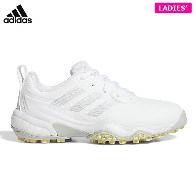 ゴルフシューズ アディダス レディース W CODECHAOS コードカオス 25 スパイクレス NKZ94 IH8505 フットウェアホワイト/ワンダーシルバー/パウダーイエロー [2025年モデル]