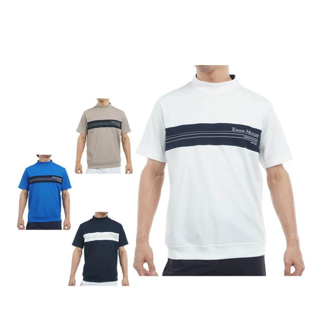 ゴルフウェア　トミー ヒルフィガー ゴルフ メンズ カラーブロック 半袖 モックネックシャツ THMA505 [2025年春夏モデル]