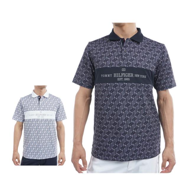 ゴルフウェア　トミー ヒルフィガー ゴルフ メンズ ヨットプリント 半袖 ポロシャツ THMA519 [2025年春夏モデル]