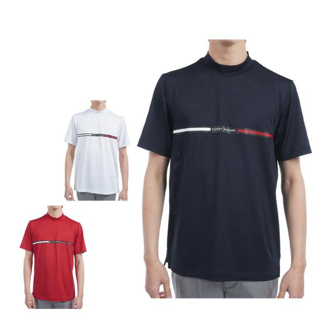 ゴルフウェア　トミー ヒルフィガー ゴルフ メンズ グラフィック 半袖 モックネックシャツ THMA527 [2025年春夏モデル]