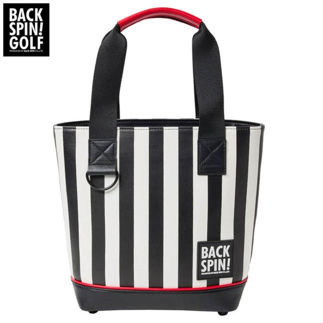 バックスピンゴルフ ストライプ カートバッグ BSBE01B311 WHBK ホワイト/ブラック [2025年モデル]