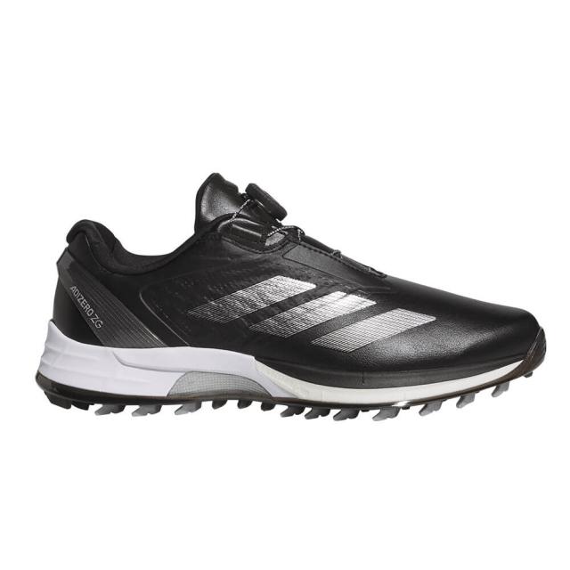 ゴルフシューズ　アディダス　メンズ ADIZERO ZG LO BOA アディゼロ ゼッドジー 25 ロー ボア スパイクレス OMX77 JS1768 コアブラック/シルバーメタリック/アイアンメタリック