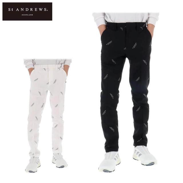 [75％OFF] ゴルフウェア　セントアンドリュース メンズ ロゴ ジャガード ロングパンツ 042-2231901