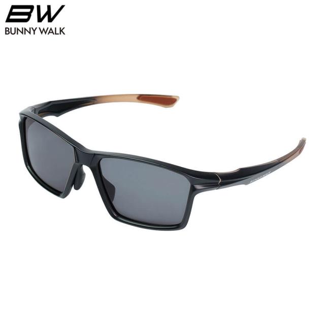 BUNNY WALK バニーウォーク　メンズ POLARIZED 偏光サングラス BW-025 BW-0252F MATTE BLACK＆CLEAR BROWN/SMOKE