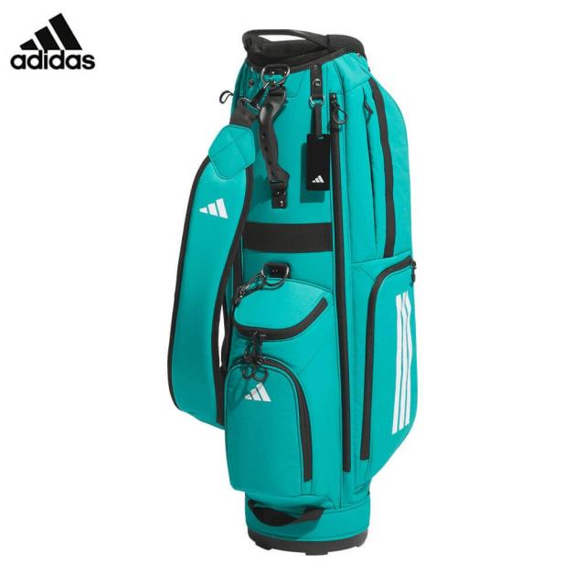 アディダス　メンズ スリーストライプス コーデュラ キャディバッグ KVH34 JM2971 ピュアティール [2025年モデル]