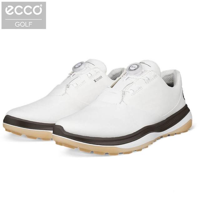 ゴルフシューズ　ECCO エコー メンズ LT1 BOA エルティーワン ボア スパイクレス 132274 51173 WHITE/TARMAC [2025年モデル]