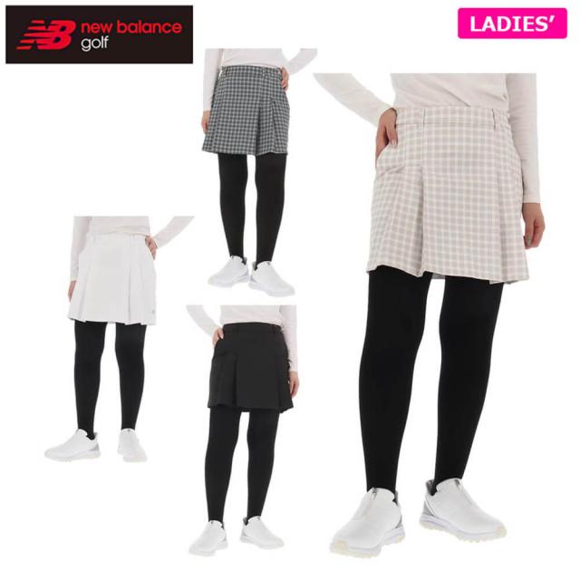 [30％OFF] ゴルフウェア　ニューバランス レディース 4WAYストレッチ 配色ライン プリーツ スカート 012-5234502 [2025年秋冬モデル]