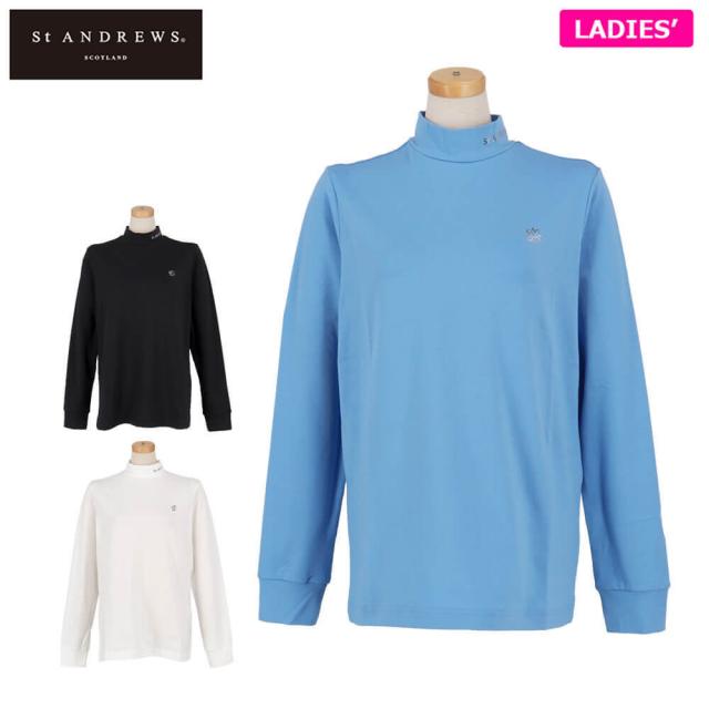ゴルフウェア　セントアンドリュース レディース ベア天竺 長袖 ハイネック シャツ 043-5266952 [2025年秋冬モデル]