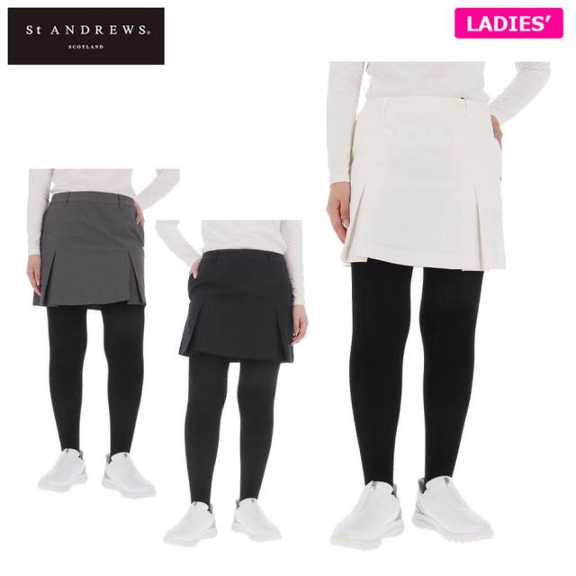 ゴルフウェア　セントアンドリュース レディース 2WAY ストレッチ プリーツ スカート 043-5234952 [2025年秋冬モデル]