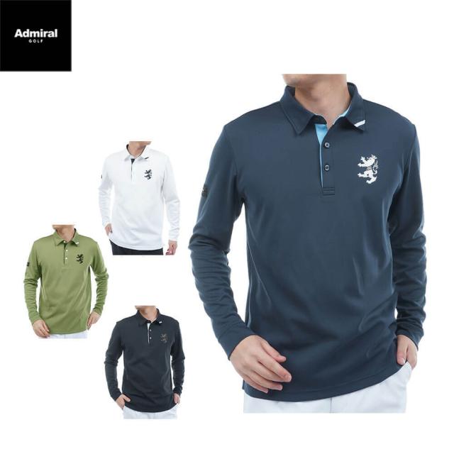 ゴルフウェア　アドミラル メンズ カラタッチ 長袖 ポロシャツ ADMA555 [2025年秋冬モデル]