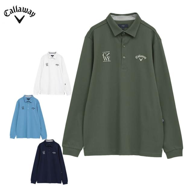 ゴルフウェア　キャロウェイ メンズ 鬼鹿の子 長袖 ポロシャツ C25233100 [2025年秋冬モデル]