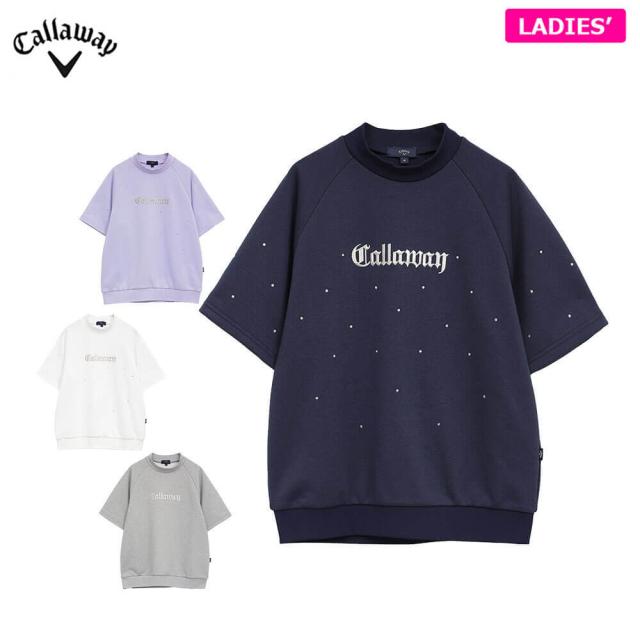 [30％OFF] ゴルフウェア　キャロウェイ レディース 半袖 クルーネック スウェット C25217200 [2025年秋冬モデル]