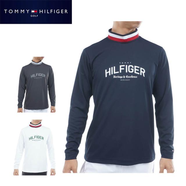 ゴルフウェア　トミー ヒルフィガー ゴルフ メンズ シグネチャーリブ 長袖 モックネック シャツ THMA562 [2025年秋冬モデル]