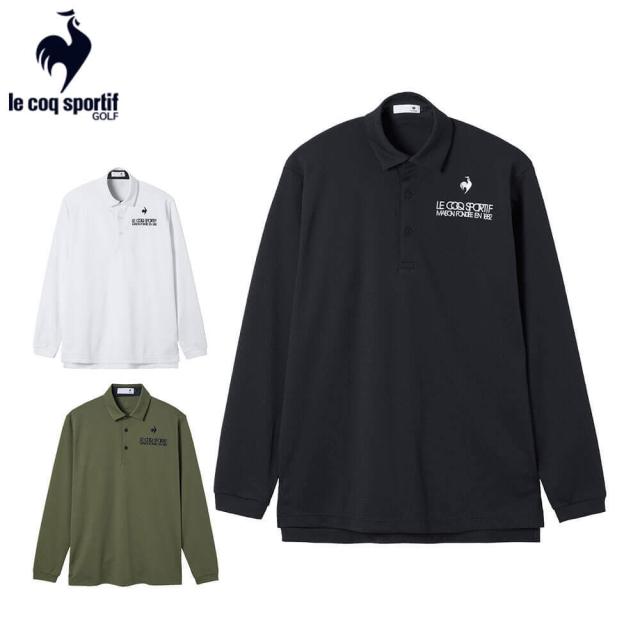 [30％OFF] ゴルフウェア　ルコック メンズ トライアングル ジャガード 長袖 ポロシャツ LG5FLS07M [2025年秋冬モデル]