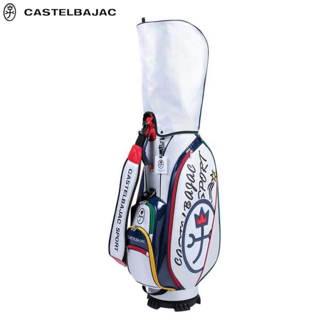 カステルバジャック　メンズ ロゴデザイン キャディバッグ CBC036 WH ホワイト [2025年モデル]