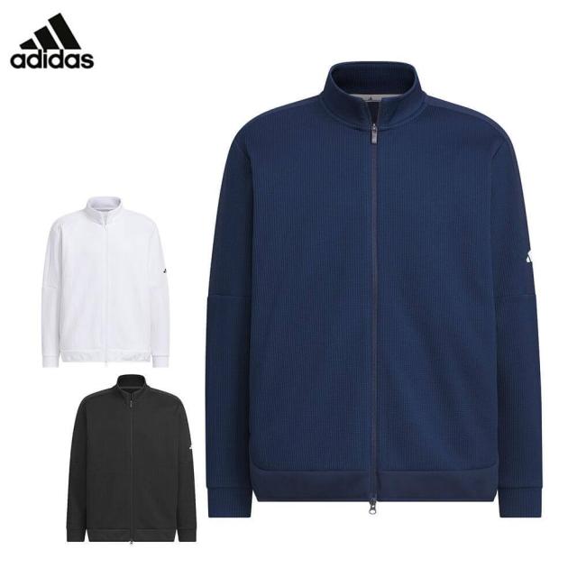 [30％OFF] ゴルフウェア　アディダス メンズ ファブリックミックス 長袖 フルジップ ジャケット TM204 [2025年秋冬モデル]