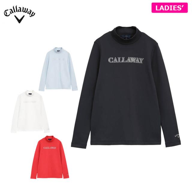ゴルフウェア　キャロウェイ レディース 裏起毛 ダブルニット 長袖 モックネック シャツ C25233205 [2025年秋冬モデル]
