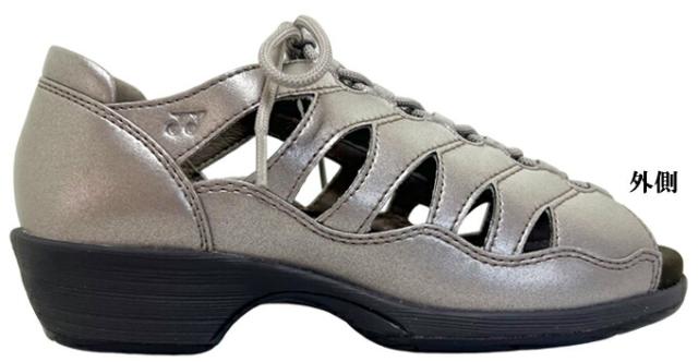 サンダル レディース YONEX/ヨネックス パワークッション SHW SDL14 ウォーキングサンダル コンフォートサンダル サイドファスナー レースアップ 軽量 幅広 3.5E 快適 歩きやすい 脱ぎやすい 履きやすい 散歩 旅行 女性 婦人