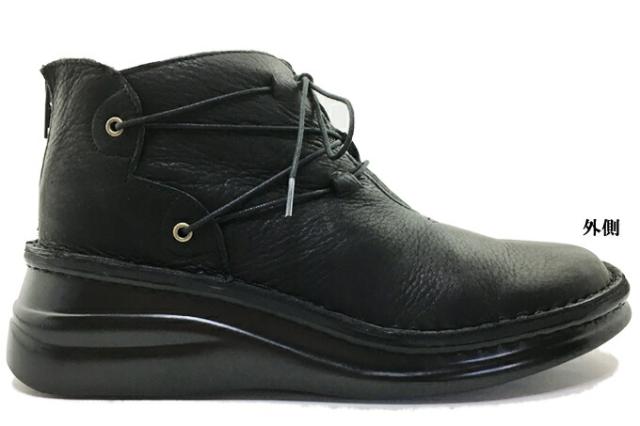 ショートブーツ レディース Puts プッツ 46-83087 レースアップ カジュアル コンフォート ファスナー ジッパー 本革 天然皮革 ソフト革 靴 シューズ 日本製 made in japan 女性 婦人 ショートブーツ レディース Puts プッツ 46-83087 レースアップ