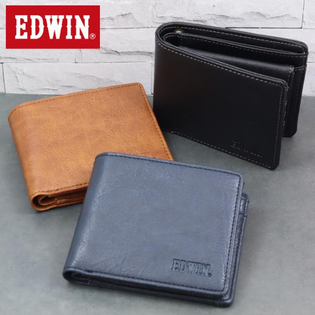 エドウィン 財布 22269308 二つ折り EDWIN メンズ レディース 折財布 ウォレット ユニセックス 就活 御祝 進級 父の日 ...