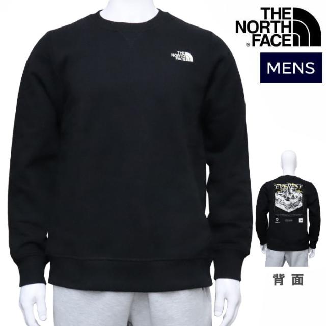 ノースフェイス トレーナー 長袖 NF0A89DT メンズ 裏起毛 CREW TOPOGRPHIC 丸首 バッグプリント  Sweatshirt THE NORTH FACE ザ ノースフェイス ab-60899