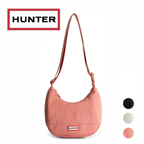 HUNTER ハンター ナイロン ミニ ホーボー 軽量 デイリー 旅行 耐久性 耐水性 ブラック ホワイト UBS3600KBM