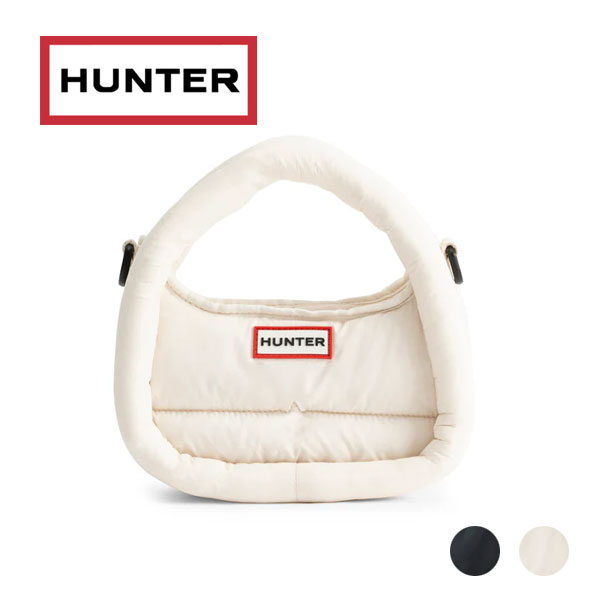 HUNTER ハンター フレイムド パファー ミニ ホーボー 軽量 デイリー 旅行 ブラック ホワイト UBX3711KBM