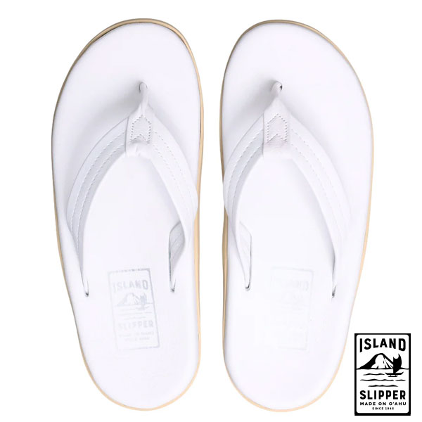 アイランドスリッパ  Slipper PT202 レザートングサンダル ホワイト メンズ レディース