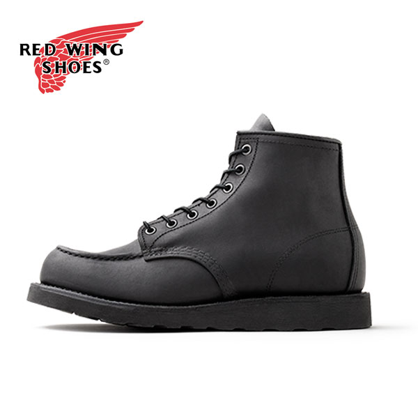 REDWINGJAPAN正規品 レッドウィング RW8074  6インチ クラシックモック 6-inch Classic Moc ブラック「ハーネス」 レザー 本革