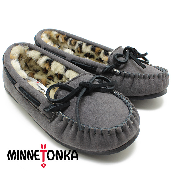 Minnetonka/ミネトンカ ファーモカシン KIMMY/キミー チャコール Minnetonka/ミネトンカ/レディース