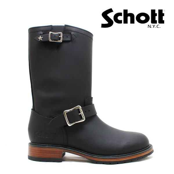 ショット Schott エンジニアブーツ Engineer boots ワンスターコレクション One Star collection “Viper Boots” ウォータープルーフ 撥水 本革 BLACK メンズ ブーツ ブラック S25500