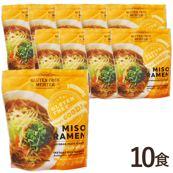 グルテンフリーインスタントラーメンみそ （液体スープ）（122g（麺75g、スープ47g））【10食セット】【小林生麺】の通販はau PAY マーケット - PURE・HEART 自然館 au ...