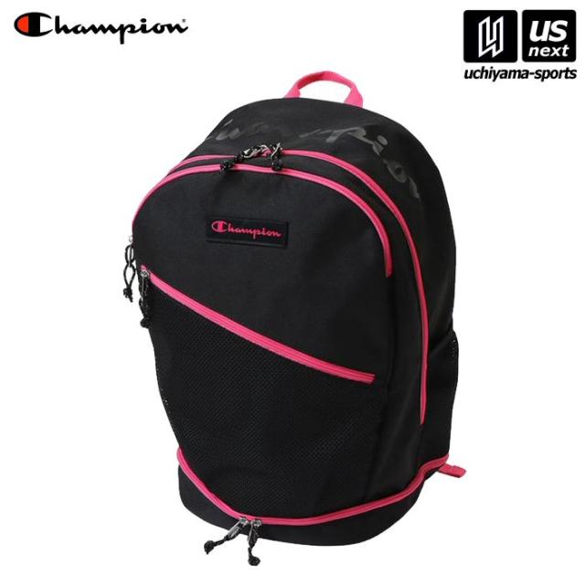 チャンピオン バスケットボール バックパック ブラック×ピンク [取り寄せ] 沖縄配送不可 [自社](メール便不可)
