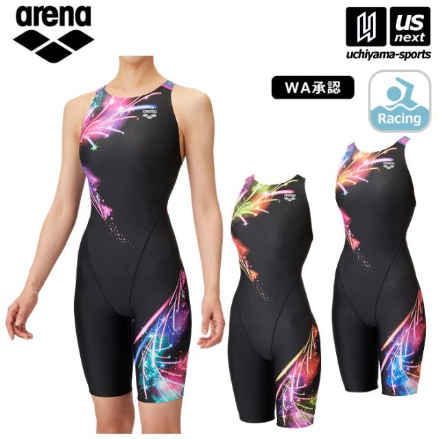アリーナ 水泳 レディース 競泳水着 レーシングワンピーススパッツ オープンバック・ハーフレッグ 2025年春夏モデル 沖縄配送不可 [M便 1/1][自社]