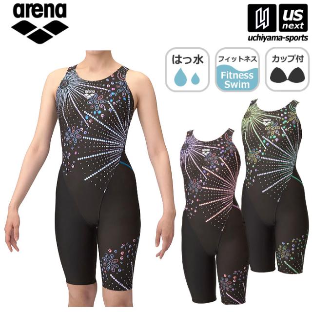 アリーナ 水泳 レディース フィットネス水着 フィットネスワンピーススパッツ オープンバック・ひっかけパッド 2025年春夏モデル 沖縄配送不可 [M便 1/1][自社]