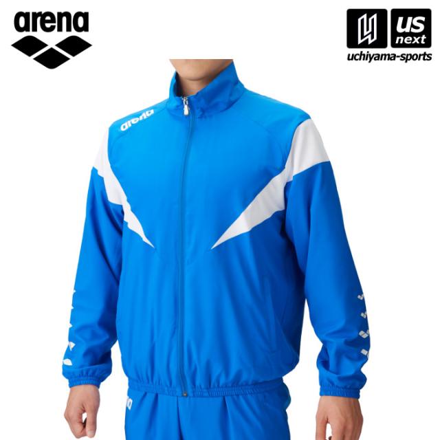 【物価高応援クーポン配布中】アリーナ 水泳 ジャケット BUWT ブルー×ホワイト 沖縄配送不可 [取り寄せ][自社](メール便不可)
