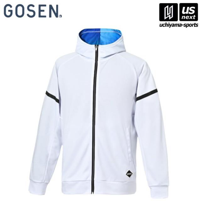 【物価高応援クーポン配布中】ゴーセン ユニ ジップアップパーカー ホワイト 沖縄配送不可 [取り寄せ][自社](メール便不可)