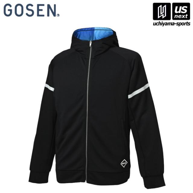 【物価高応援クーポン配布中】ゴーセン ユニ ジップアップパーカー ブラック 沖縄配送不可 [取り寄せ][自社](メール便不可)