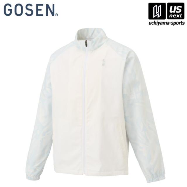 ゴーセン ユニ ウィンドウォーマージャケット(裏起毛)ホワイト 沖縄配送不可 [取り寄せ][自社](メール便不可)