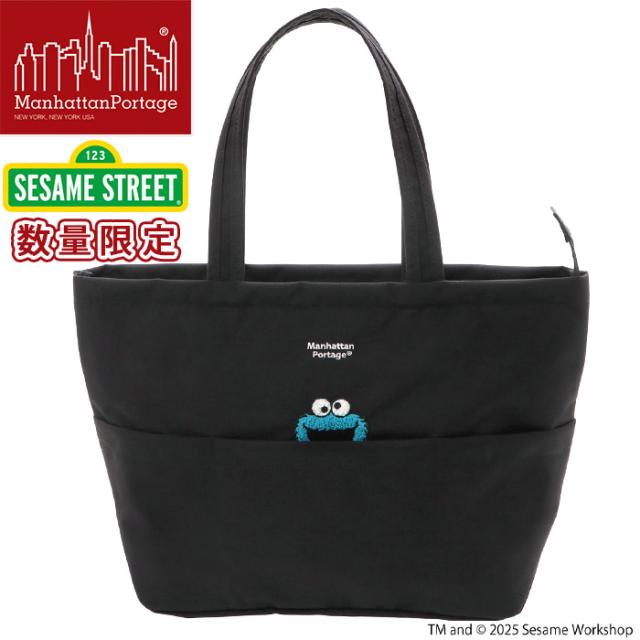 ManhattanPortage マンハッタンポーテージ トートバッグ 限定モデル 2025 秋冬 新作 正規品 セサミストリート トート 手持ち かばん 肩掛け メンズ レディース 通学 通勤 大人 カジュアル シンプル A4 TOMPKINS TOTE BAG MD 500D CORDURA SESAME ST MP1336ZSST
