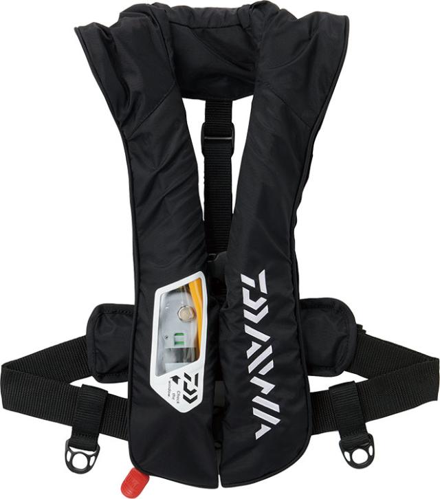 ダイワ ウォッシャブルライフジャケット (肩掛けタイプ自動・手動膨脹式) DF-2021 ブラック フリーサイズ / 救命具 daiwa 釣具