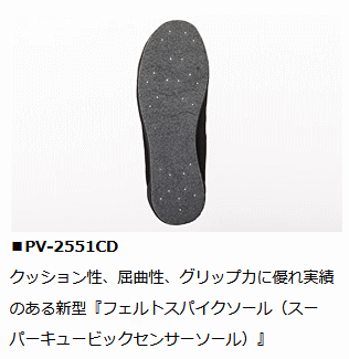 ダイワ プロバイザーシューズ PV-2551CD (フェルトスパイク) ブラック 25.5cm / 磯靴  釣具 daiwa