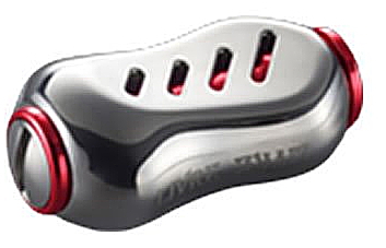 メガテック リブレ 5204 HSRE-2 ノブ単体フィーノ 2個入 シルバー＋レッド / ハンドルノブ / 釣具