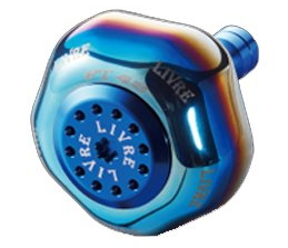 メガテック リブレ 10522 PT48LBL-1 ノブ単体PT48 ダイワL用 ファイヤー+ブルーC / ハンドルノブ / 釣具