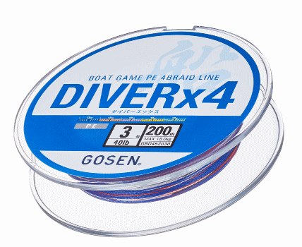 ゴーセン ダイバー X4 2号 100m×12連結 / PEライン / 釣具