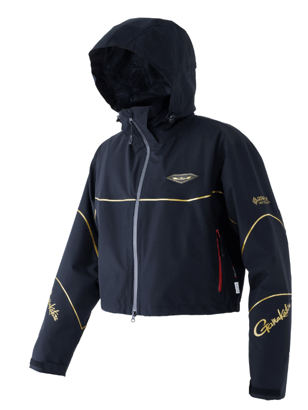 がまかつ ゴアテックス インフィニアムTM ショートレインギア GM-3686 ブラック Lサイズ / レインウェア gamakatsu