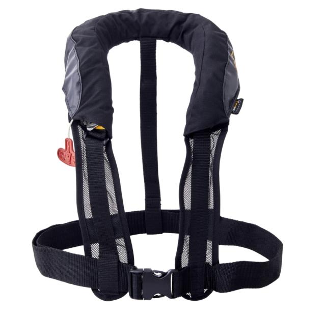 がまかつ コンパクトエアベスト GM-2195 ブラック フリーサイズ Type A / 救命具